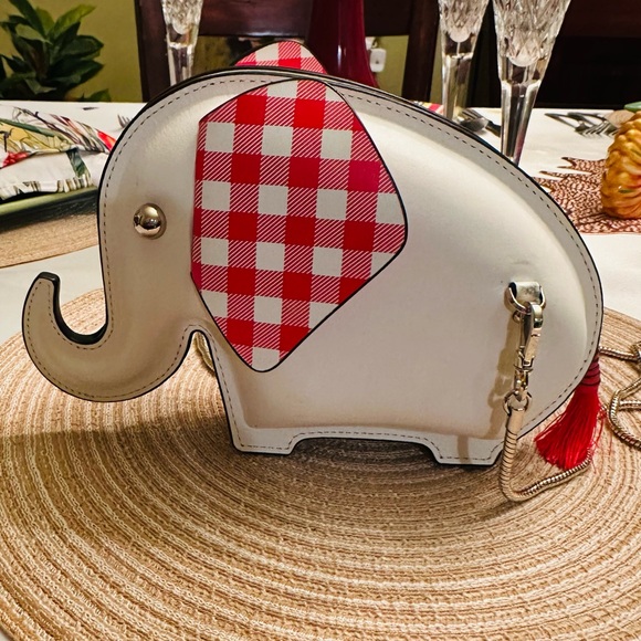 kate spade | Bags | Elephant Shaped Kate Spade Purse Cross Body White ...
